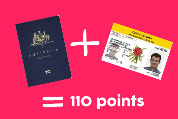 Step 1 – 100 points of ID